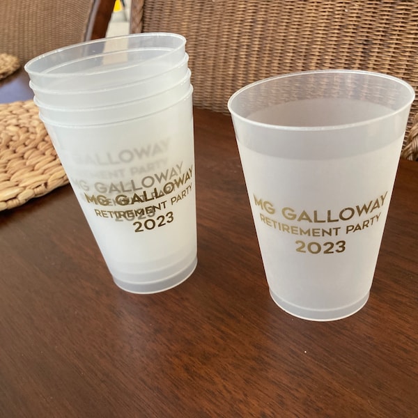 Custom Wedding Cups, Reception Bar Frosted Cups, Personalized ...