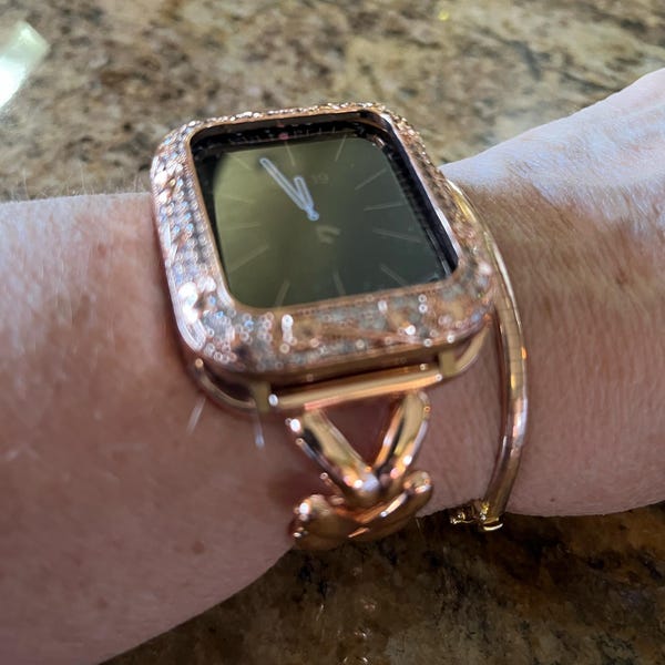 Apple Watch Case Yellow Gold Womens Swarovski Crystals Iwatch Cover ...