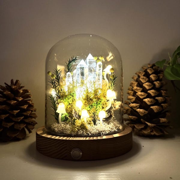 Glowing Crystal Pillars With Healing Properties, Enchanted Forest ...