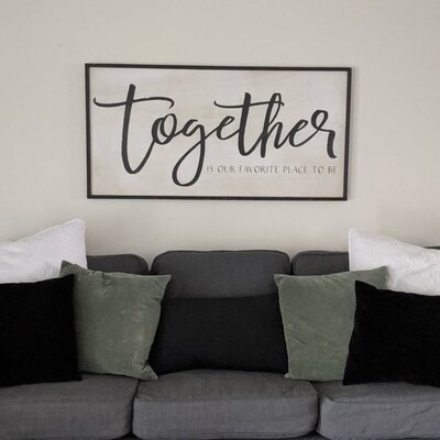 Home Decor Signs / Together is Our Favorite Place to Be Framed Wall Art ...