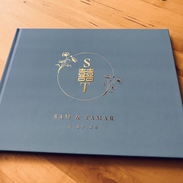 Custom Guest Book | Personalized Wedding Logo | Custom Wedding Monogram ...