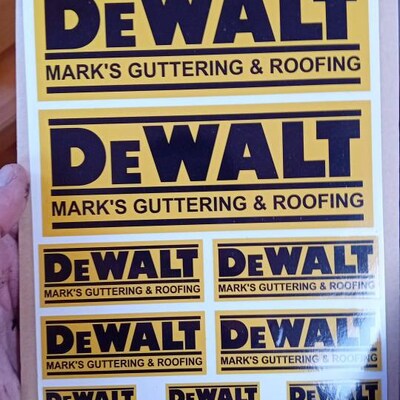 9x Personalised Tool / Toolbox Decal Stickers, High Quality Vinyl ...