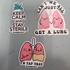 Cute Lung Anatomy Sticker, Funny Lung Anatomical Sticker, Pulmonology ...