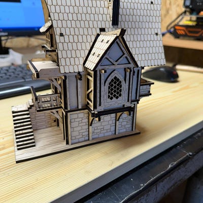 Laser Files for Cutting Wild West Barn SVG 3D Ranch Dxf LBRN Ai Scaled ...