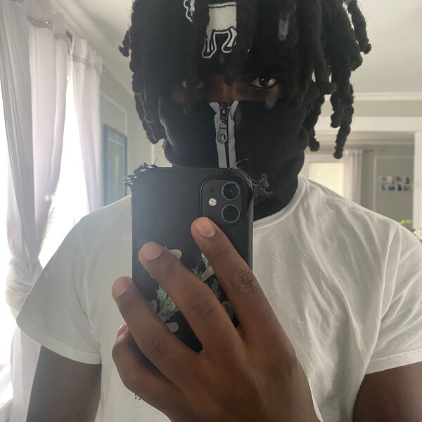 Dread Head Black Reflective Zip up Balaclava With White Goat Emblem ...