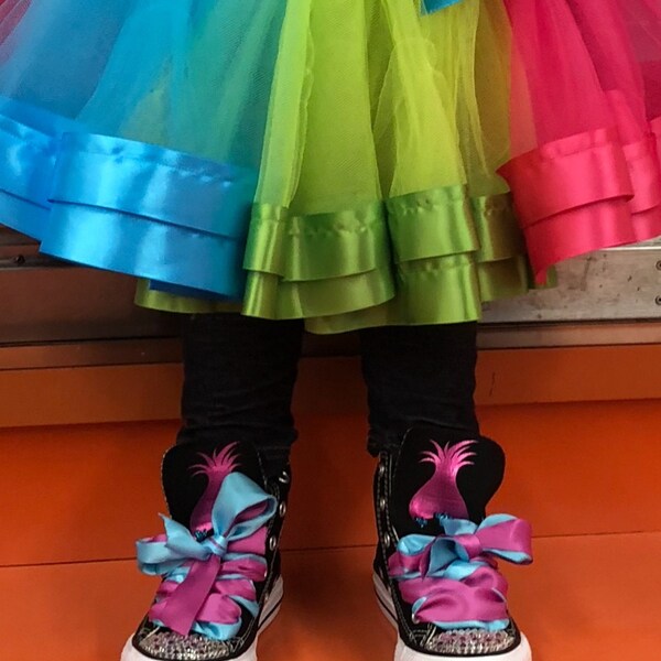Troll Bling Shoes - Birthday Outfit - Custom Shoes - Pink Troll Shoes ...