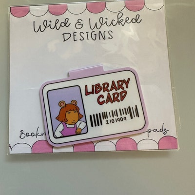 DW Book Club Arthur Library Card Gifts for Librarian Double Sided ...