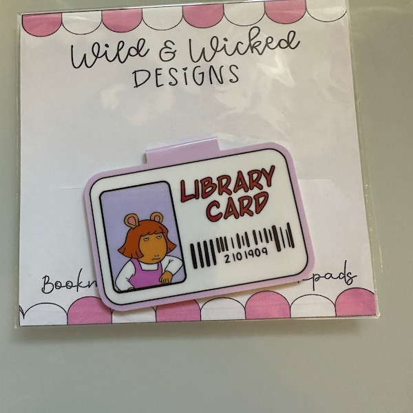 DW - Book Club - Arthur - Library Card - Gifts for Librarian - Double ...