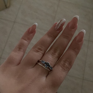 Rose Gold Initial Ring Tiny Dainty Stacking Ring 9K Rose - Etsy