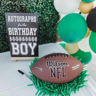 Chalk Football Birthday Sign Printables AUTOGRAPHS for the BIRTHDAY BOY ...