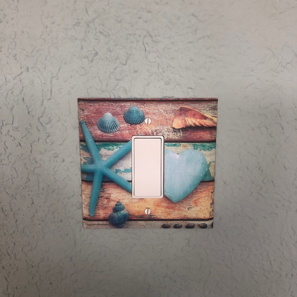 Seashells Switch Plate Cover, Wall Plate, Light Switch, Starfish ...