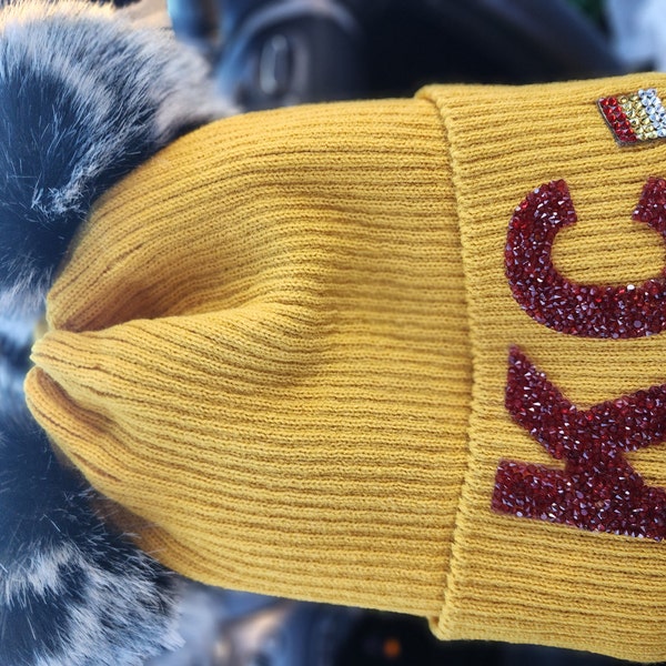 Los Angeles LA Bling Leopard Distressed Hat Hand Jeweled With 180 ...