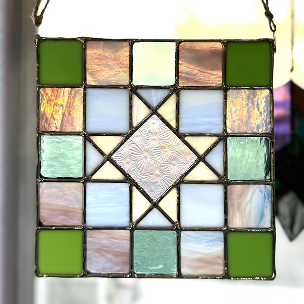 PATTERN • Geometric Quilted Square Stained Glass Pattern (works With ...