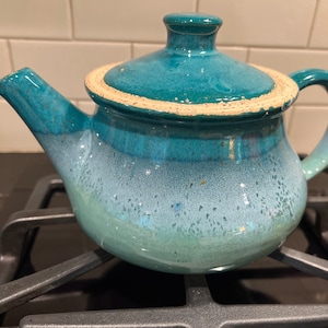 Ceramic Tea Set, Turquoise Teapot Set, TOW Mugs & Teapot, Tea Pitcher ...