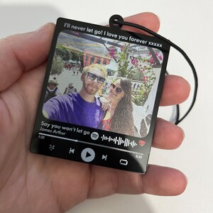 Personalised Music Photo Car Ornament, Gift for Boyfriend, Girlfriend ...