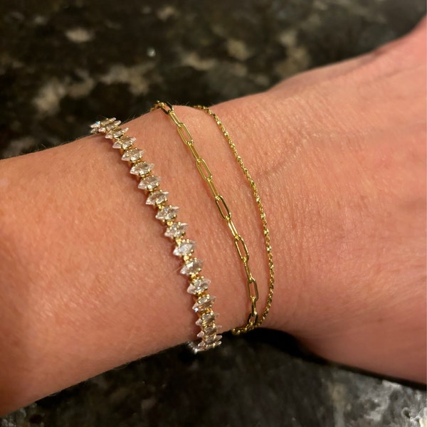 Two Delicate Bracelets Set, Dainty Bracelet Set, Two Minimalist ...