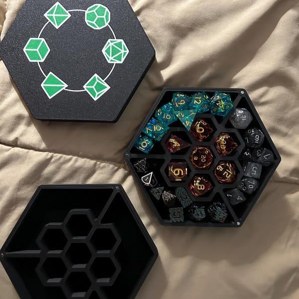 Dungeon and Dragons Double Layer Dice Box Multi Dice Storage 8 Sets ...