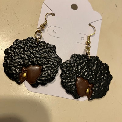 Black Lives Matter Earrings BLM Fist Clay Jewelry Handmade Activist ...