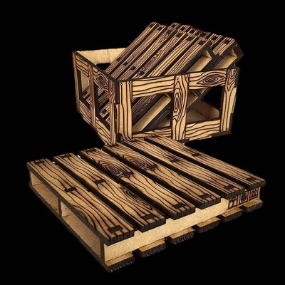 Boxed Pallet Coaster Svg Files, Vector Files for Wood Laser Cutting - Etsy