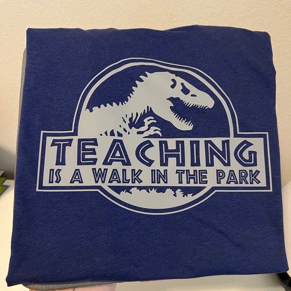 Teaching is a Walk in the Park Svg, T-rex Dinosaur Png, School Clipart ...