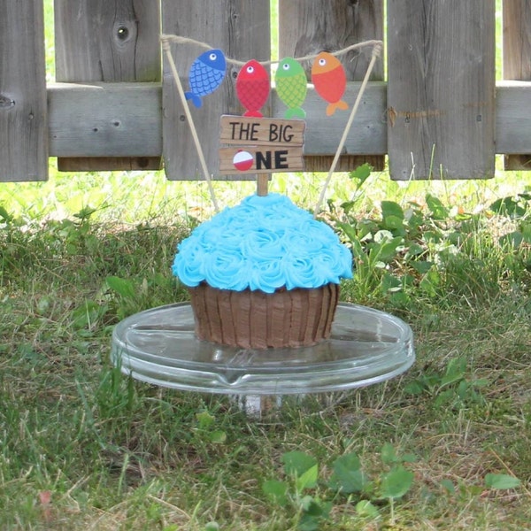 Fishing Cake Toppers, Printable Cake Toppers, the Big One Cake Topper ...
