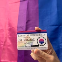 BISEXUAL Proud Parent/partner/sibling/friend Lifetime Membership Card ...
