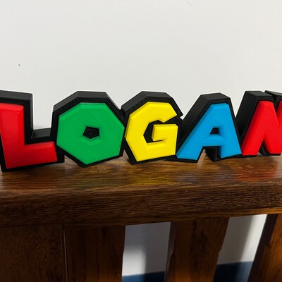 Custom Mario Style Name Plate, Personalised Desk Sign, Boy Gift, Gift ...
