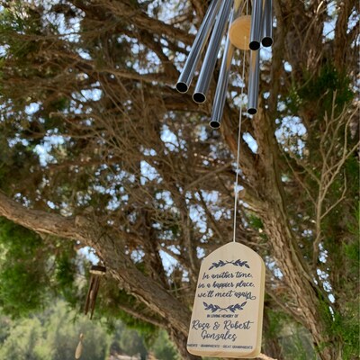 Personalized Wind Chimes, in Memory Wind Chime, Remembrance Wind Chime ...