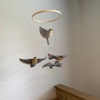 Flying Birds Mobile, Bird Theme Nursery, Bluebirds Baby Mobile, Felt ...