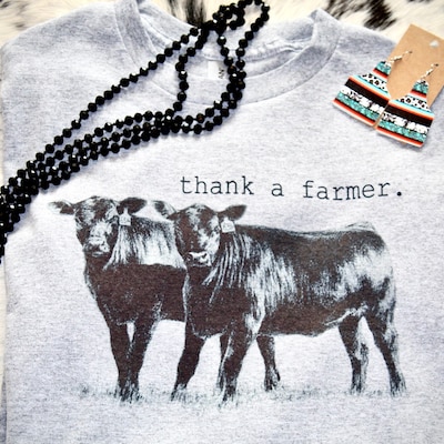 Thank a Rancher Sublimation Design PNG /ranch Tshirt Design / Cattle ...