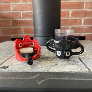 Pre-order Handmade Ceramic Fire Demon Spoon Rest, Unique Christmas Gift ...