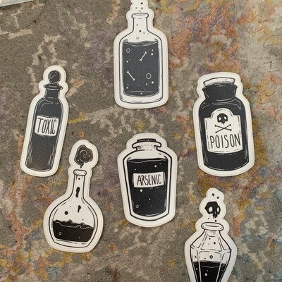 Creepy Cute Poison Gothic STICKER Pack - Etsy