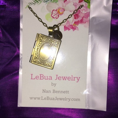 Best Christmas Gift Miniature Book Locket Necklace, Miniature Book ...