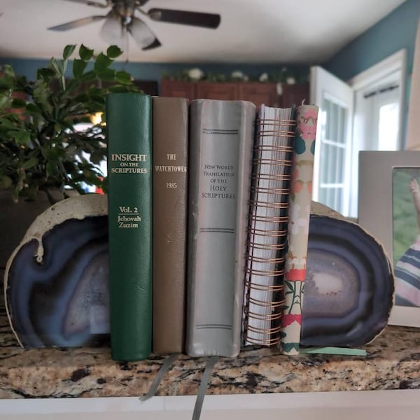 Natural Agate Geode Book Ends - 2 to 9 Lbs - Brazilian Agate Crystal ...