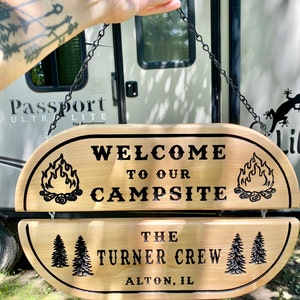 Custom Camping Sign Custom RV Sign Custom Camp Decor Sign Personalized ...