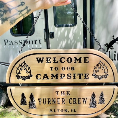 Custom Camping Sign Custom RV Sign Custom Camp Decor Sign Personalized ...