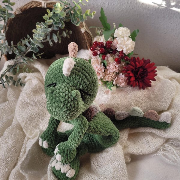 Dinosaur Crochet Pattern: DIY Dino Snuggler Lovey (PDF Tutorial) - Etsy