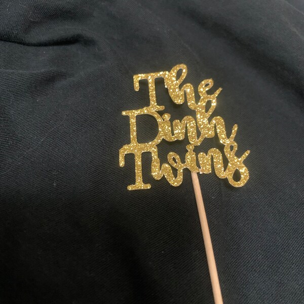 Custom Text Cupcake Toppers, Gold Glitter Cupcake Topper, Personalized ...