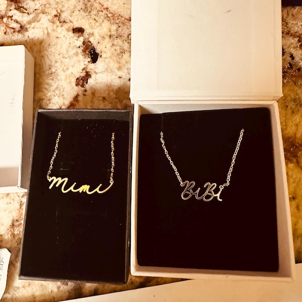 Dainty Mimi Necklace, Sterling Silver, Gold, Mimi Necklace, Gift for ...