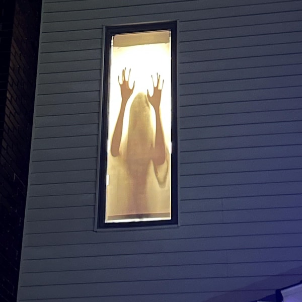 Frosted Glass Scary Woman Ghost Horror Window Backlit Wall Backdrop ...