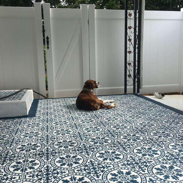 Florenza Tile Stencil – Large TILE STENCIL – Tile Stencils for Painting ...