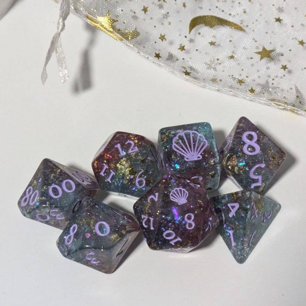 MO PEARL Dnd Dice Set, D20 Polyhedral Dice Set - Ocean Dungeons and ...