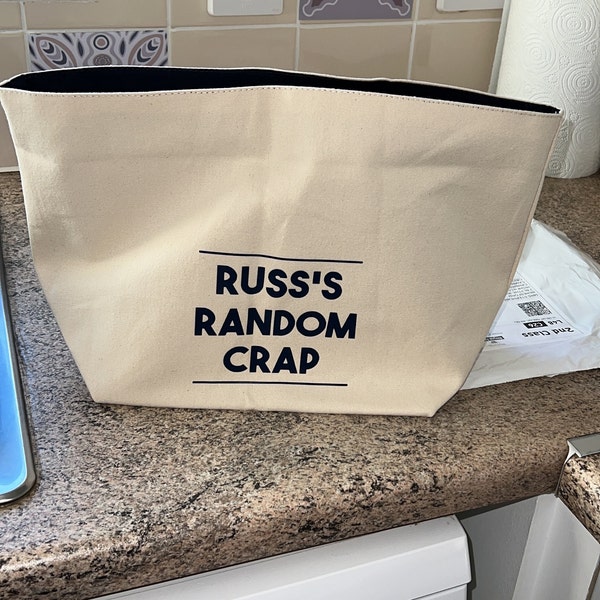 Personalised Random Crap Storage Organiser, Father's Day Gift ...