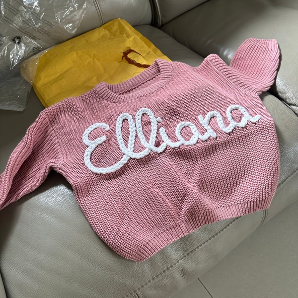 Cute Customized Name Baby Sweaters, Adorable Personalized Hand ...