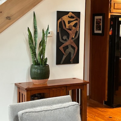 Rectangle Wood Wall Art Painting Wood Wall Art Vertical - Etsy