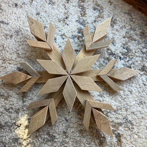 3 Large Snowflakes (16") From One Picket, One Picket Snowflakes ...