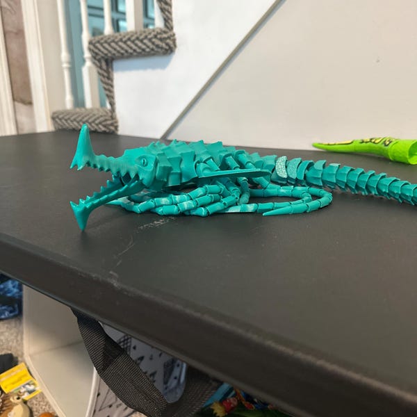 Articulated 3D Printed Blue Sea Beast Fidget Toy - Etsy
