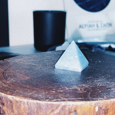 Angelite PYRAMIDS Crystal Pyramids Healing Pyramids Stones for Grids ...