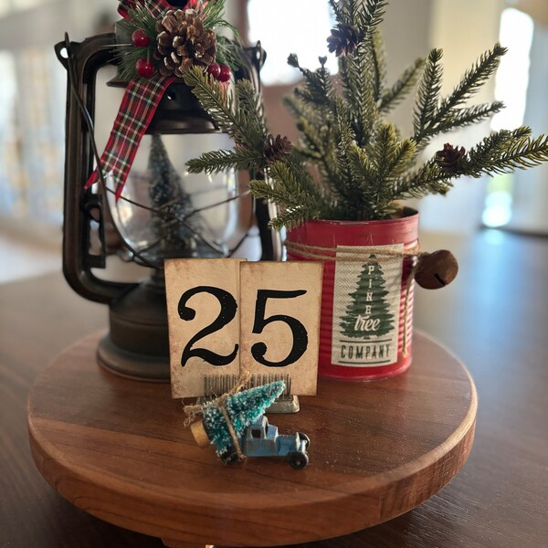 CHRISTMAS Number 25 Card Set Farmhouse Decor Church Board Hymn - Etsy