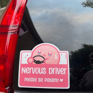 Anxious Nervous Driver Vinyl Sticker - Etsy